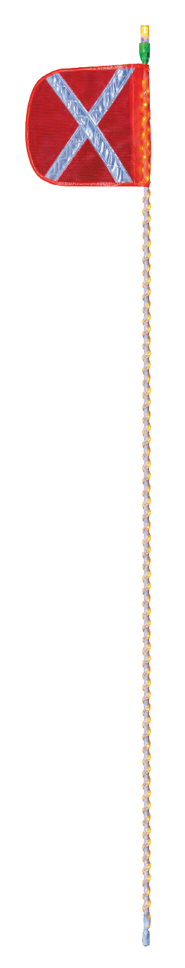 APS All-Purpose LED Wrapped Lighted Warning Whips - APS