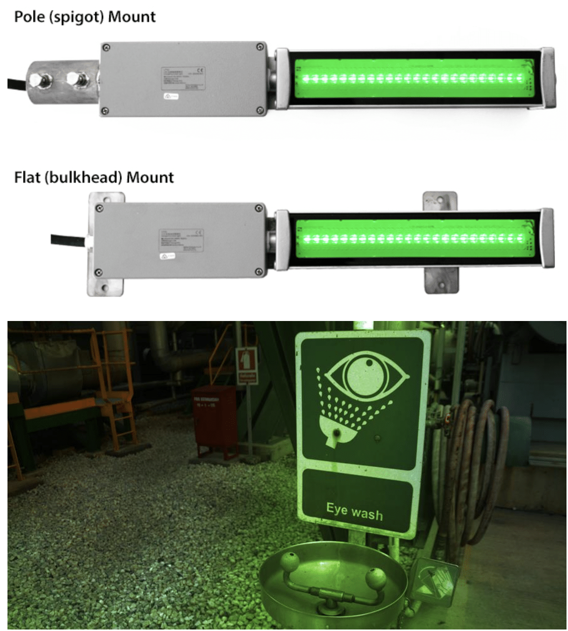 APS LY400 Eye-wash Station LED Green Light with EMB - APS