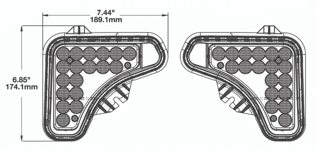 J.W. Speaker Model 12V Gen 5 Bobcat LED Flood Headlights - APS
